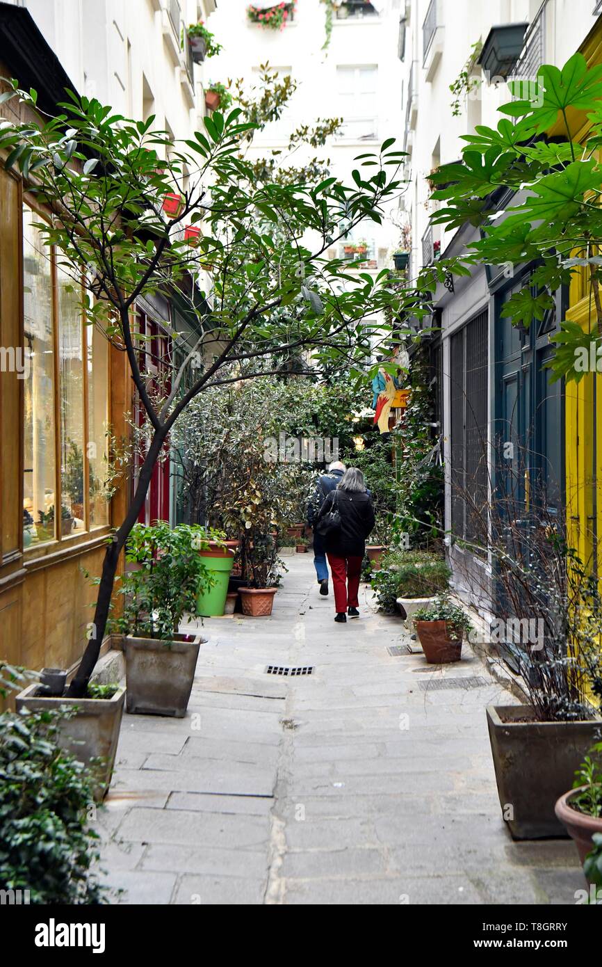 France, Paris, Sentier District, Passage de l'Ancre Stock Photo - Alamy