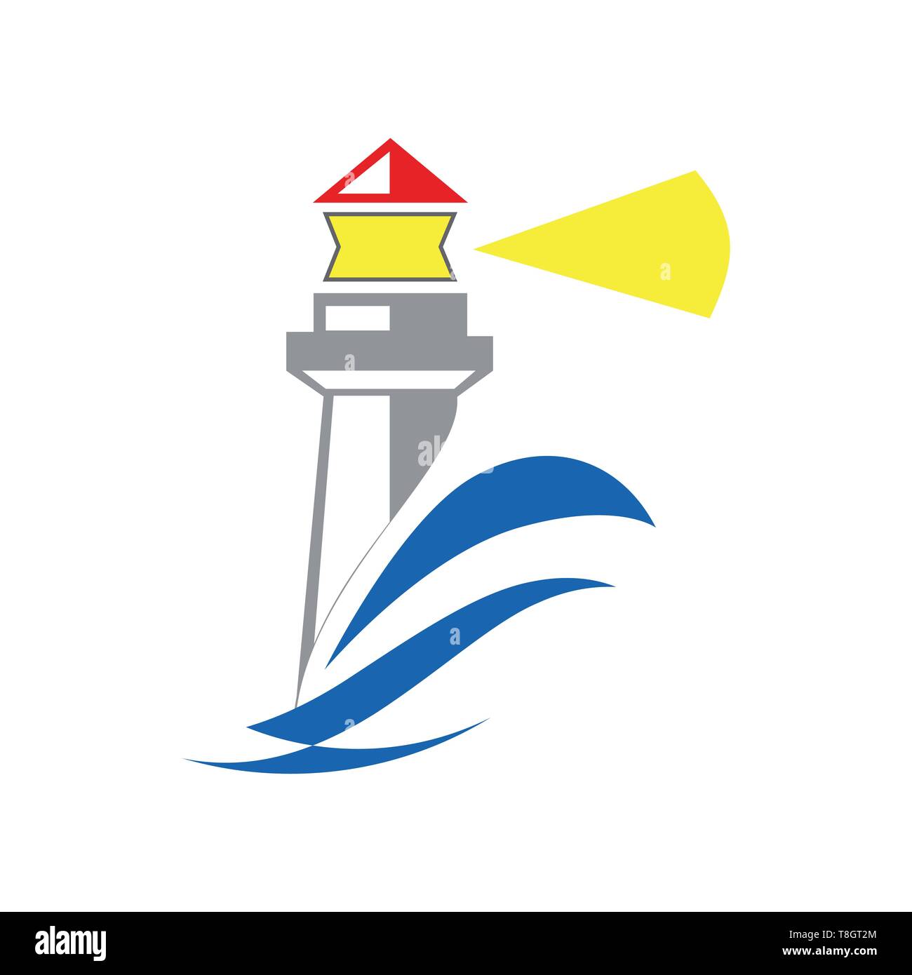 Vector simple logo lighthouse on white background Stock Vector Image ...