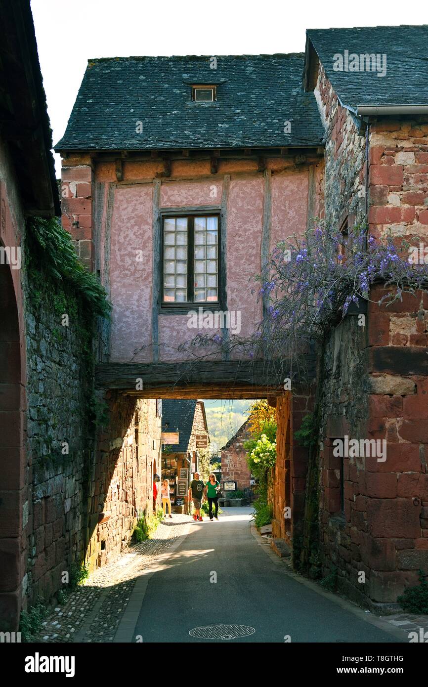 France, Correze, Collonges la Rouge, labelled Les Plus Beaux Villages ...