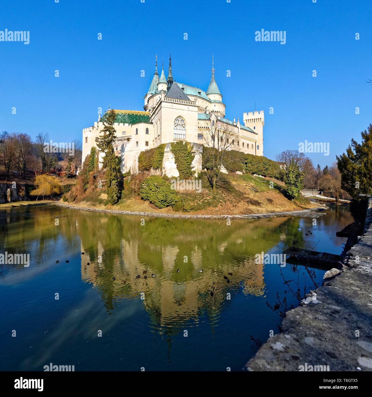 Slovakia, Central Slovakia, Bojnice, Bojnice Castle, modified in 19th ...