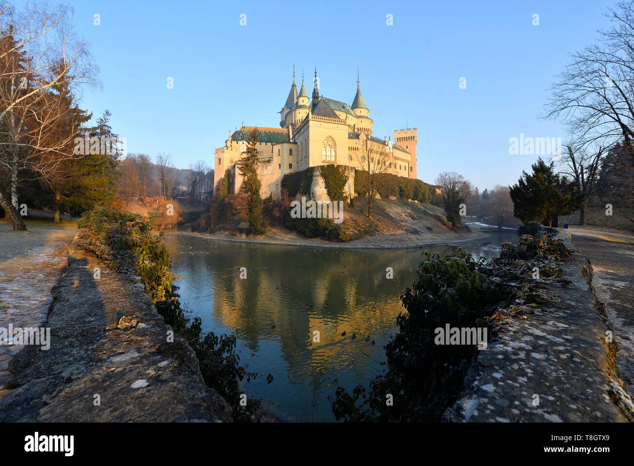 Slovakia, Central Slovakia, Bojnice, Bojnice Castle, modified in 19th ...