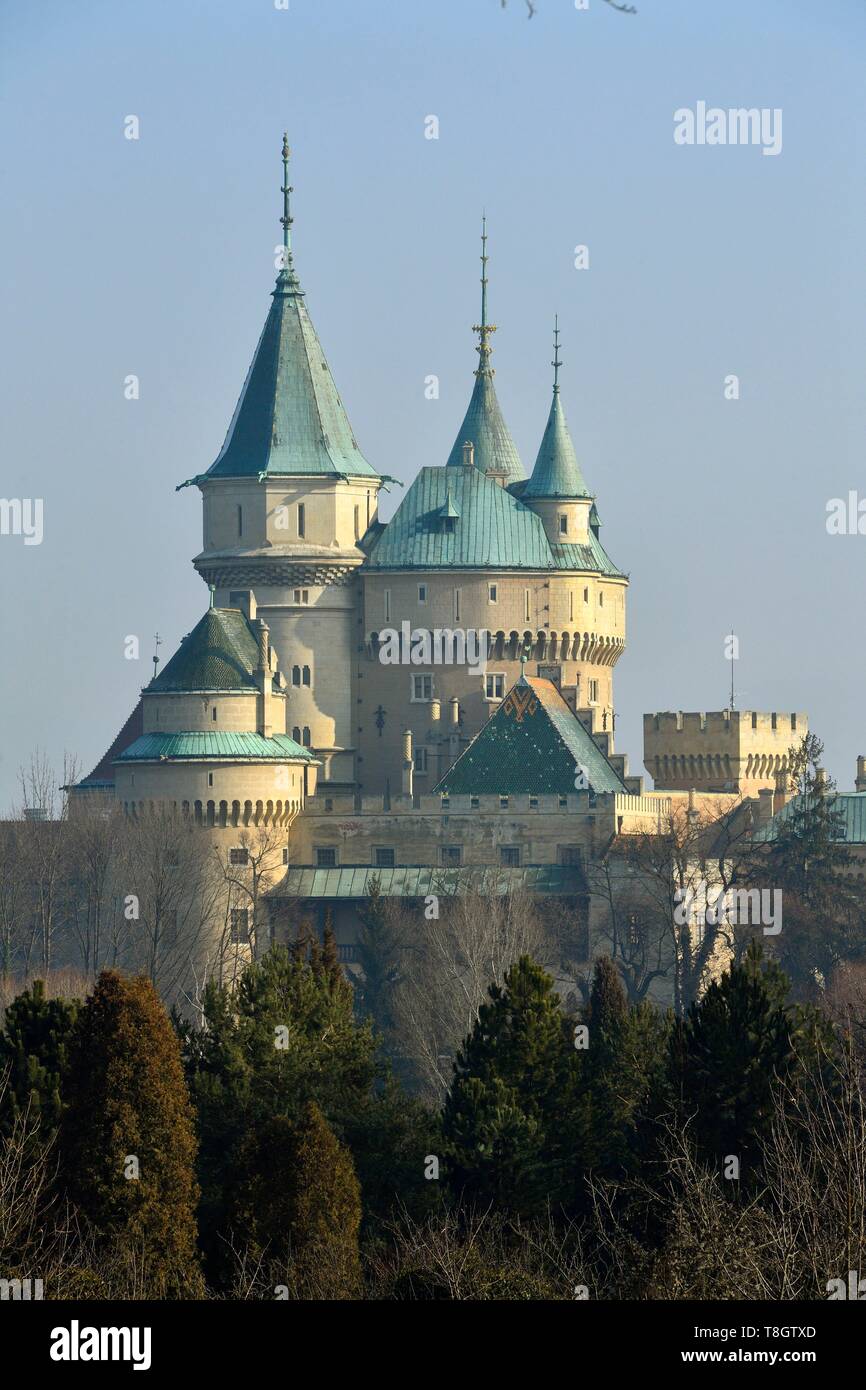 Slovakia, Central Slovakia, Bojnice, Bojnice Castle, modified in 19th ...