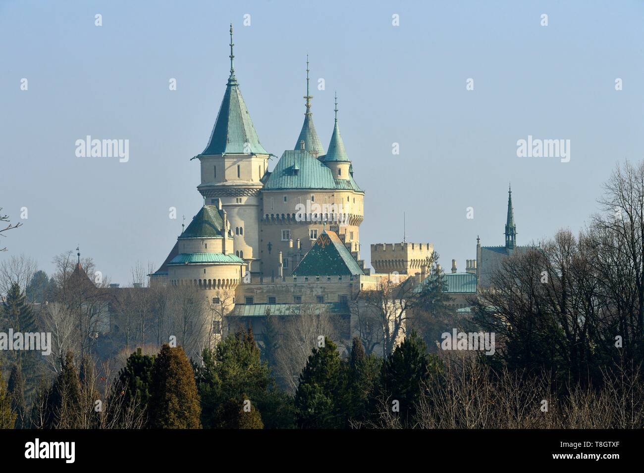 Slovakia, Central Slovakia, Bojnice, Bojnice Castle, modified in 19th ...