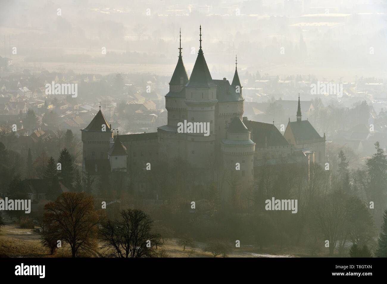 Slovakia, Central Slovakia, Bojnice, Bojnice Castle, modified in 19th ...