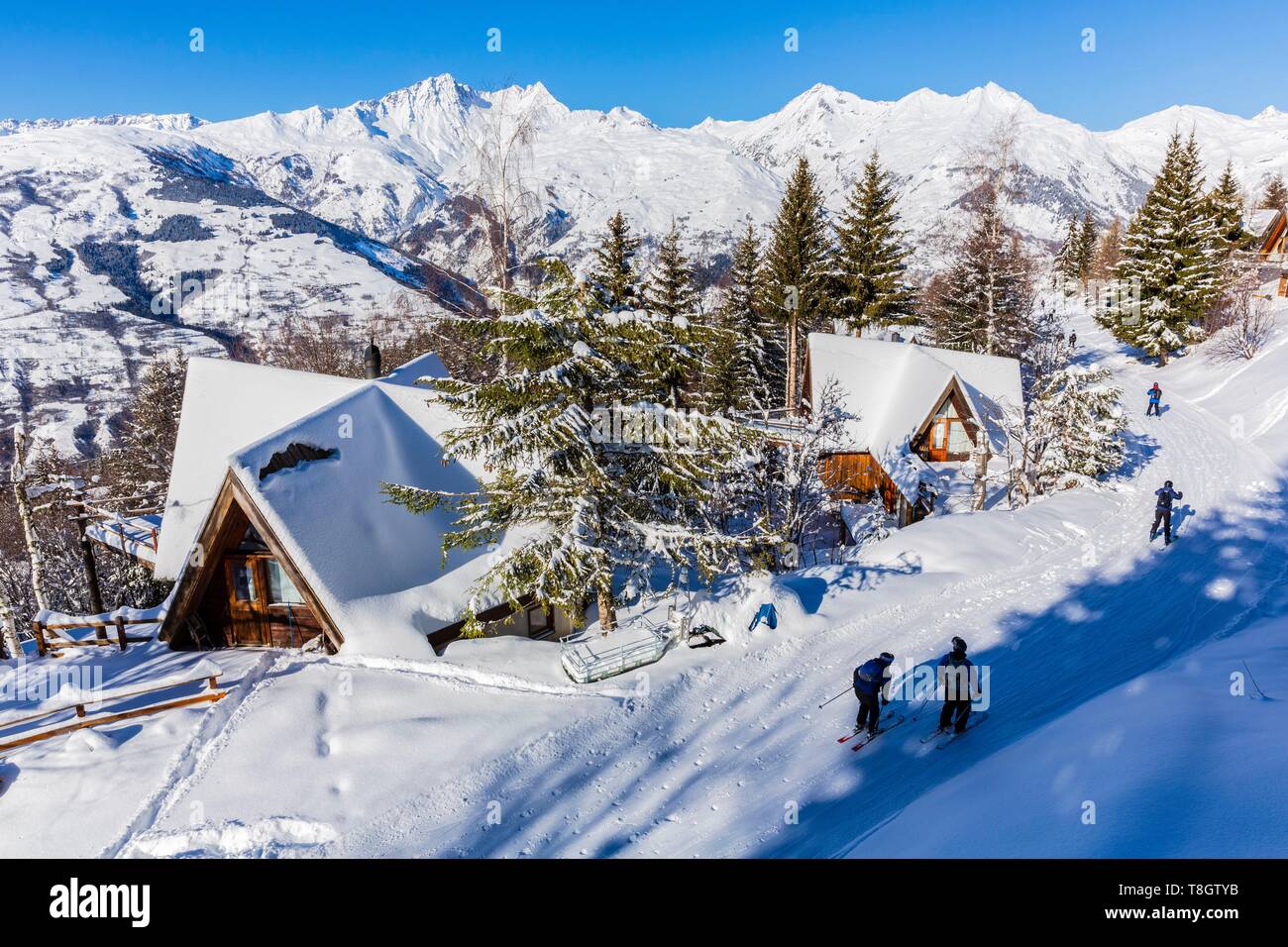 France, Savoie, Vanoise massif, valley of Haute Tarentaise, Les Arcs ...