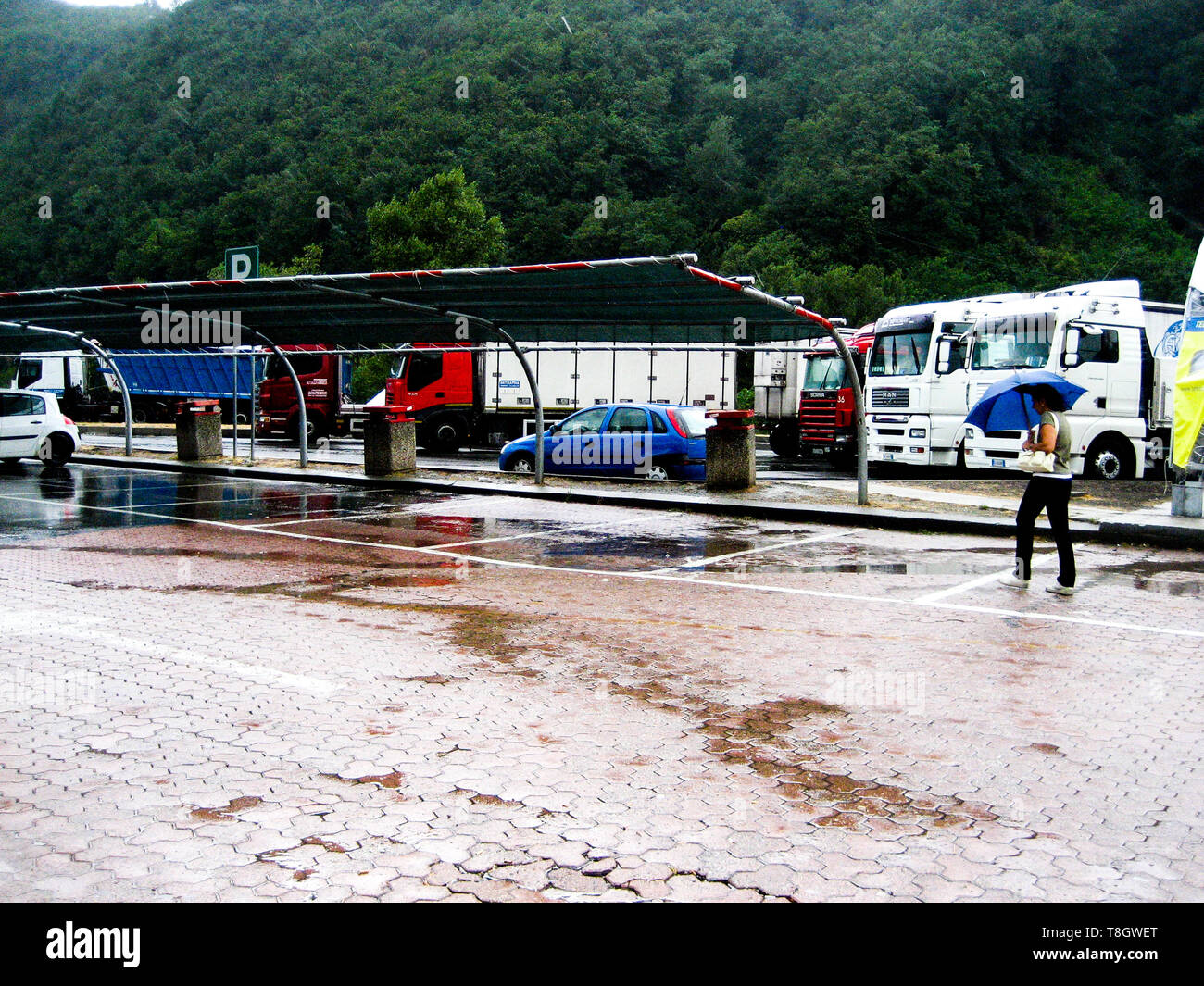 Highway from Lyon to Turin, France-Italy, Southern Europe Stock Photo ...