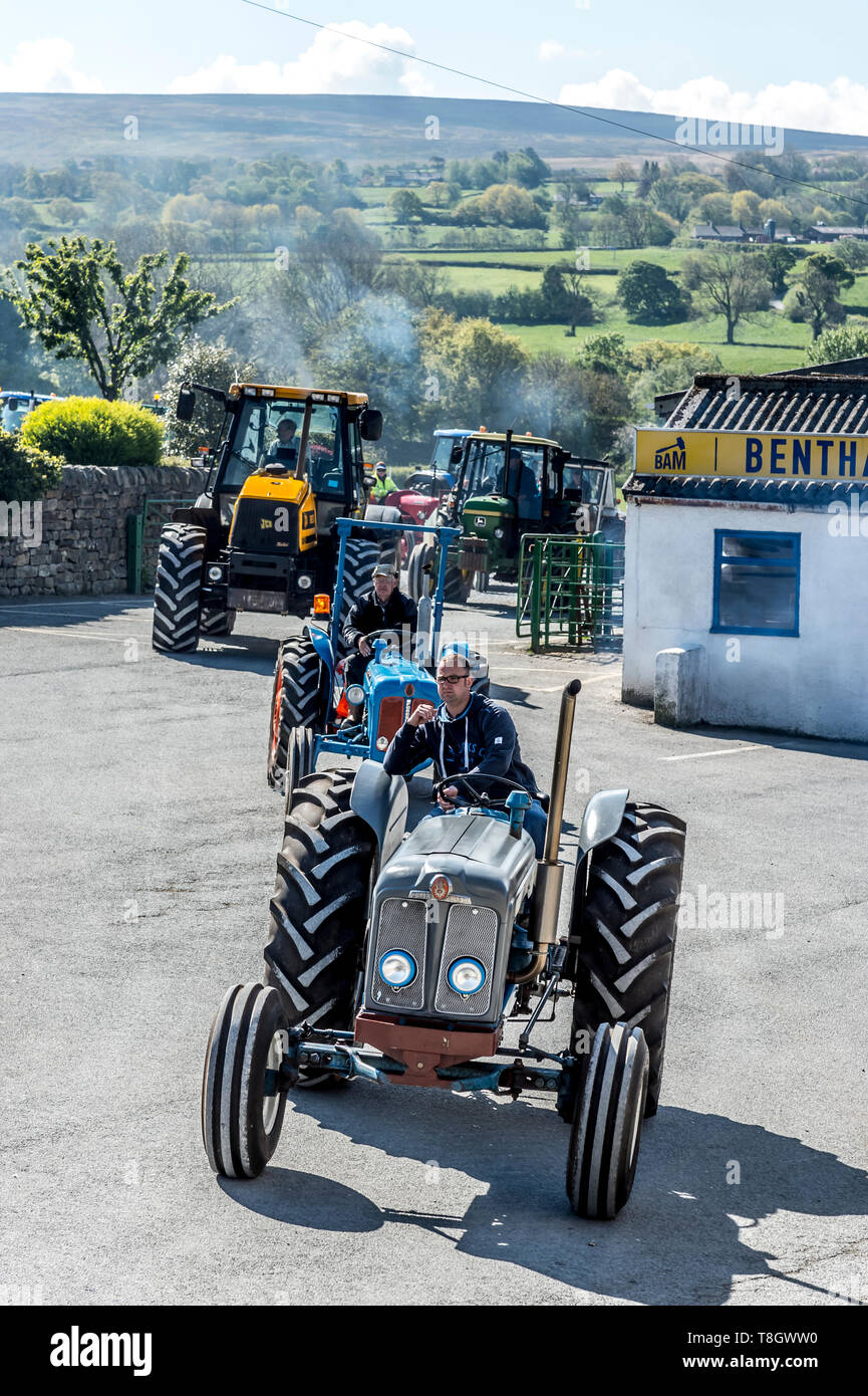 Farm tractors old and new on parade at High Bentham during the annual ...