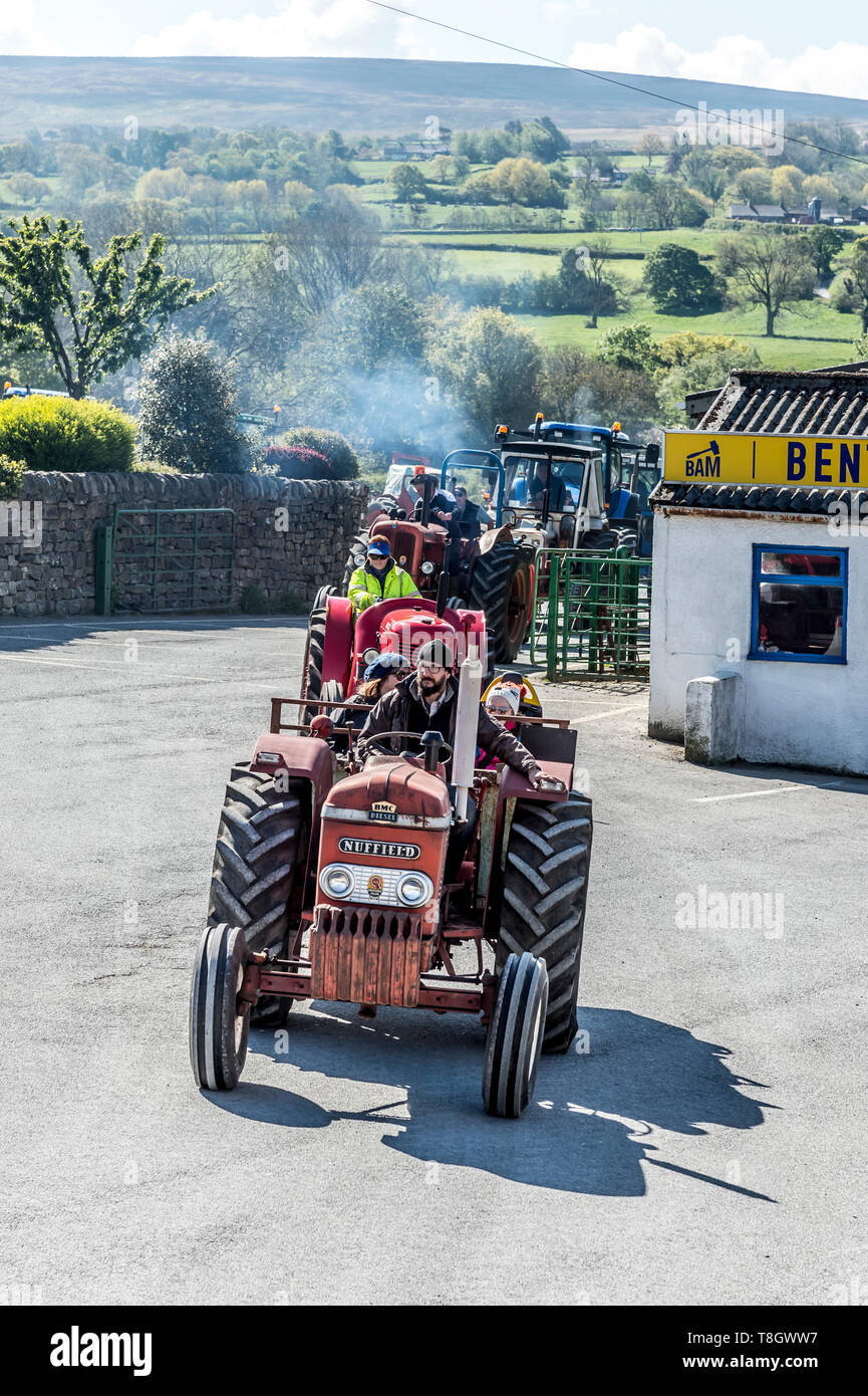 Farm tractors old and new on parade at High Bentham during the annual ...
