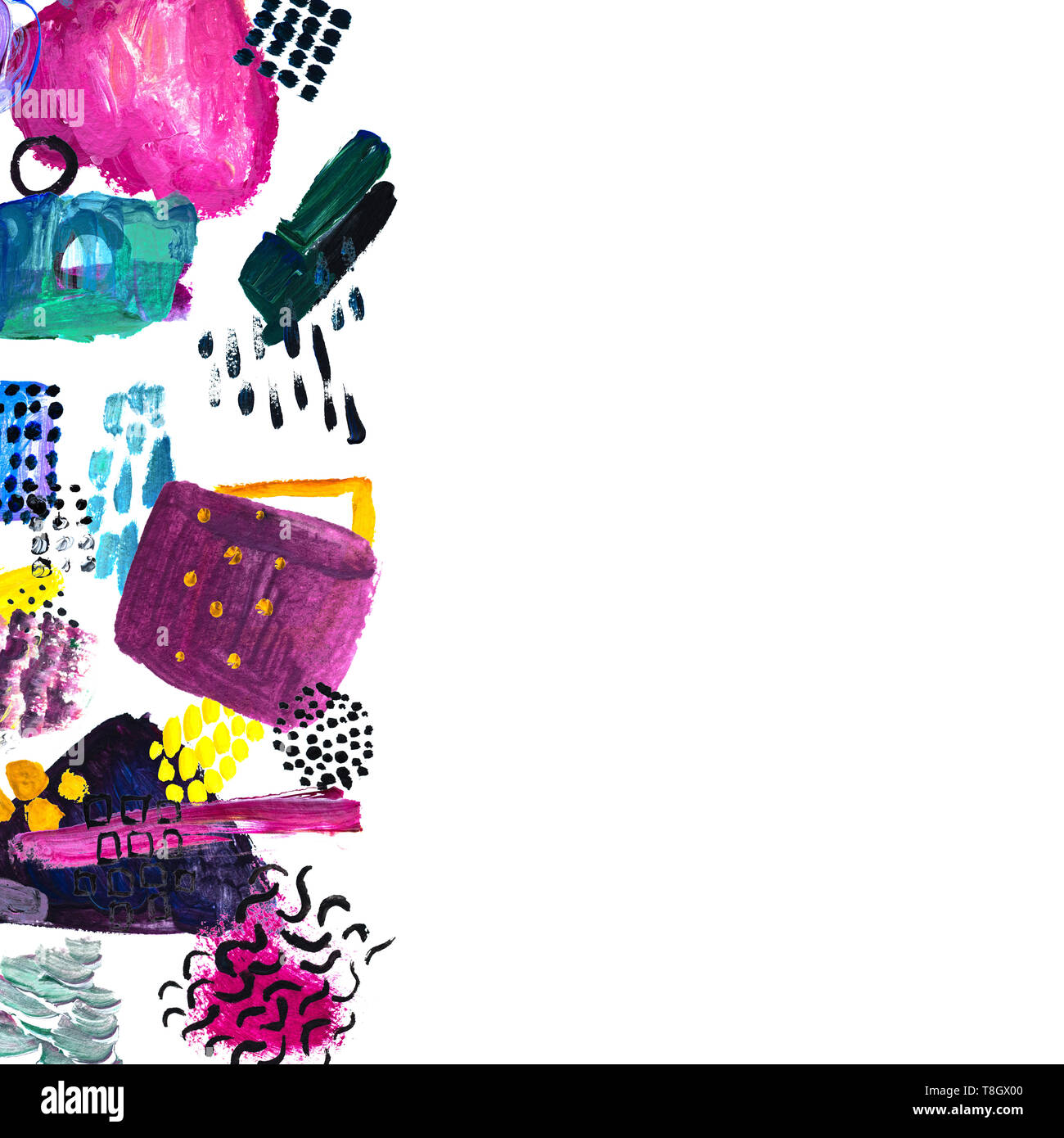 Hand drawn border and place for your text Stock Photo - Alamy