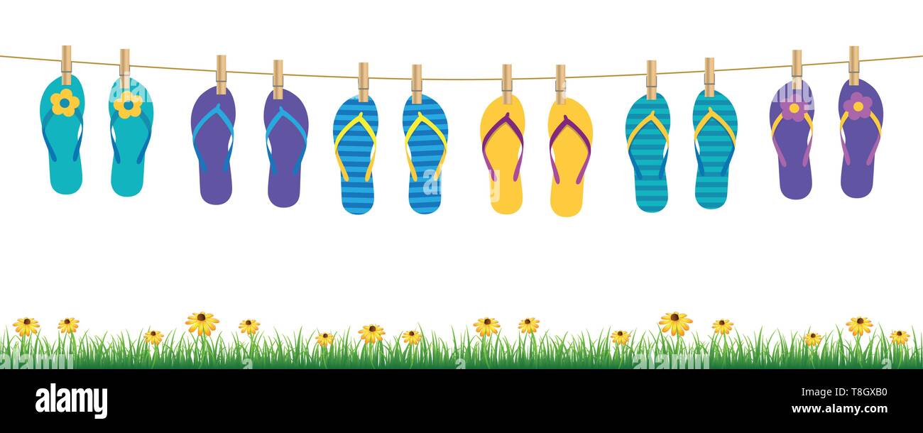 Flip Flop Clip Art Border