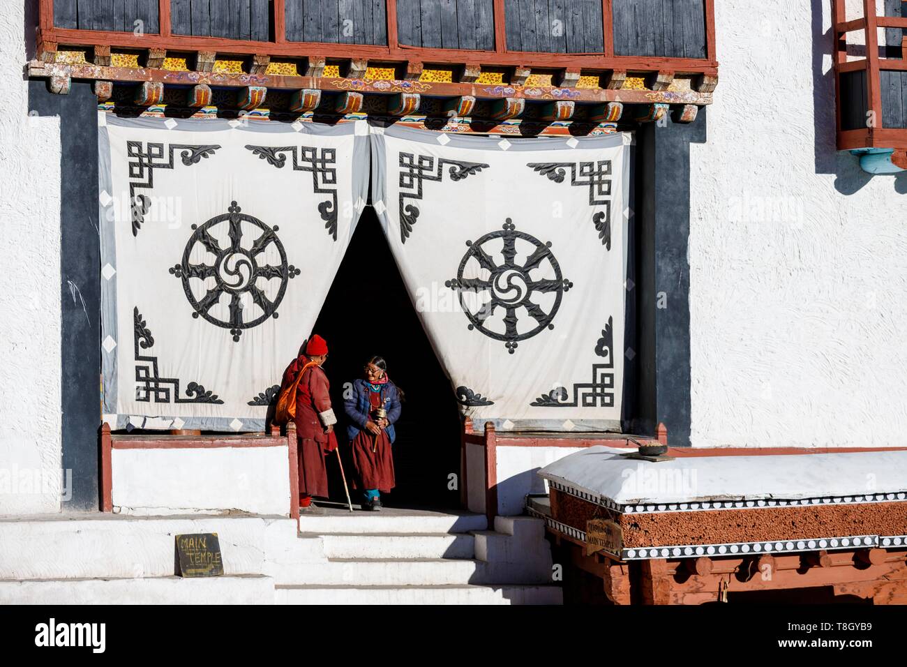 India, state of Jammu and Kashmir, Himalaya, Ladakh, Indus valley, monk ...