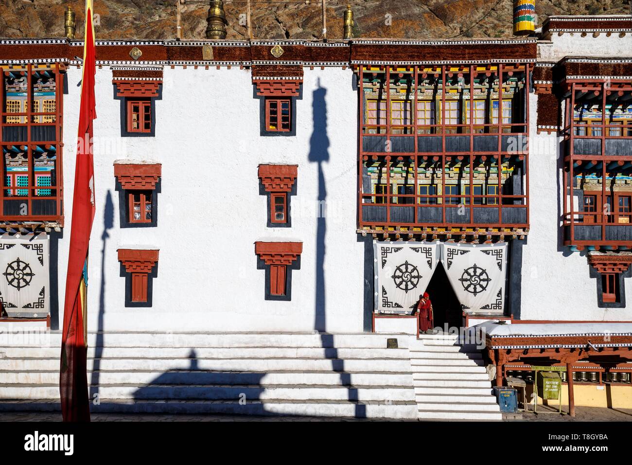 India, state of Jammu and Kashmir, Himalaya, Ladakh, Indus valley, monk ...