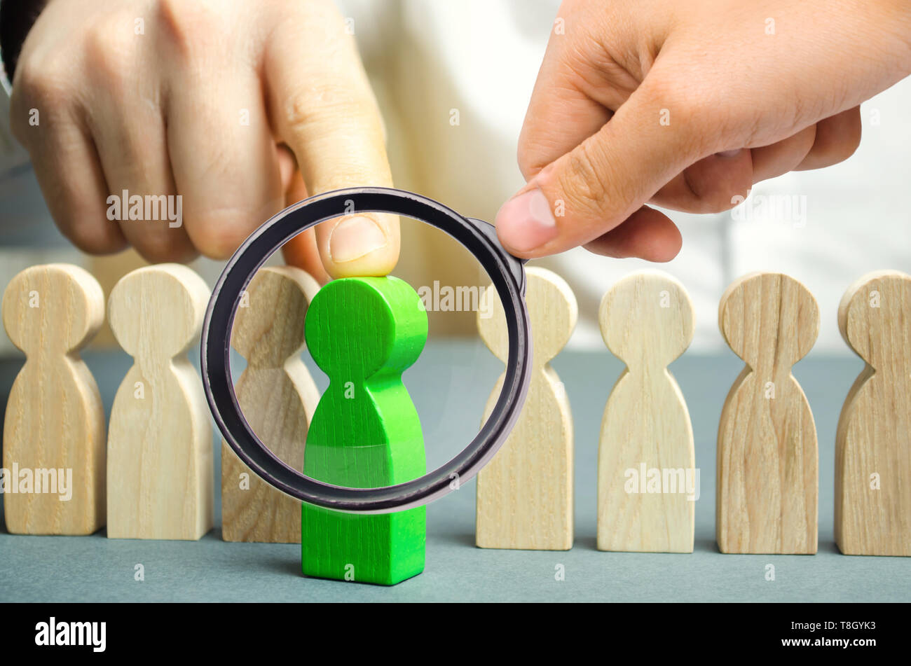 The leader chooses the person in the the team. Talented worker. Hiring ...