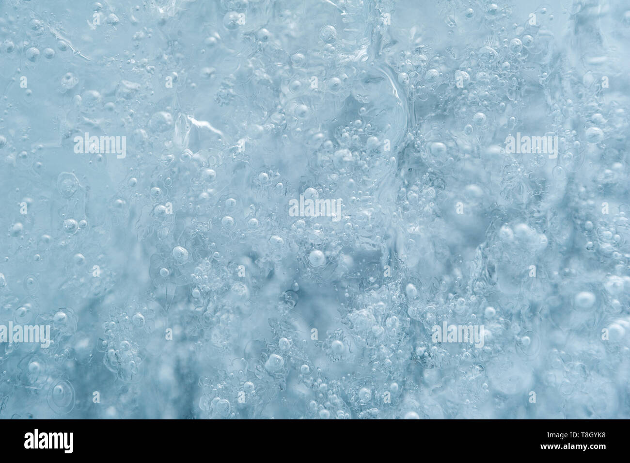 Ice with bubbles background texture. Refreshing summer drinks or arctic ...