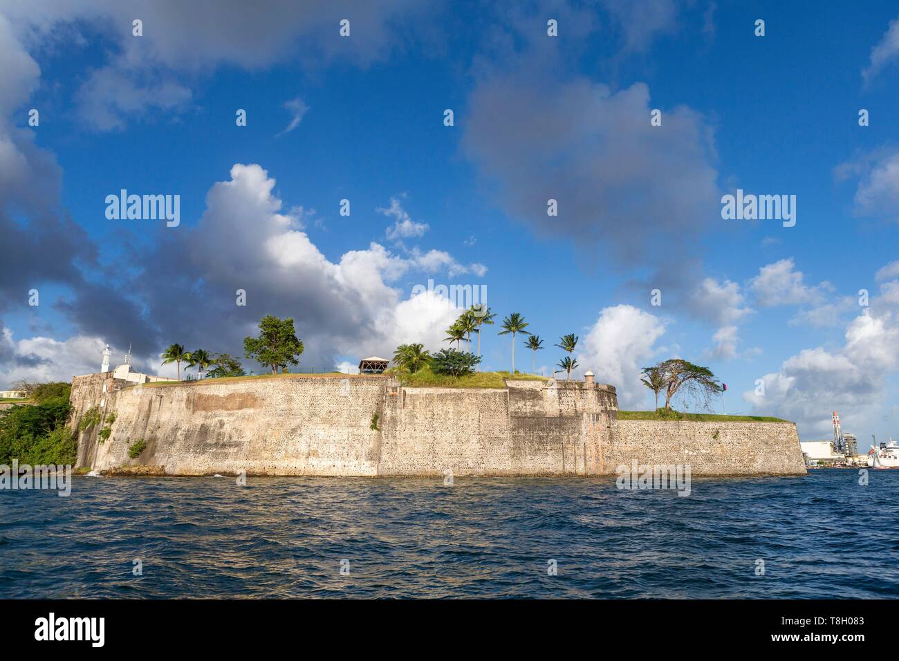 Martinique, Fort de France, Fort Saint Louis view, Vauban type military ...