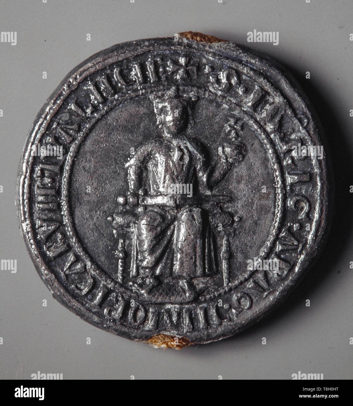 Sello de plomo de Jaume II, 1255 Stock Photo - Alamy