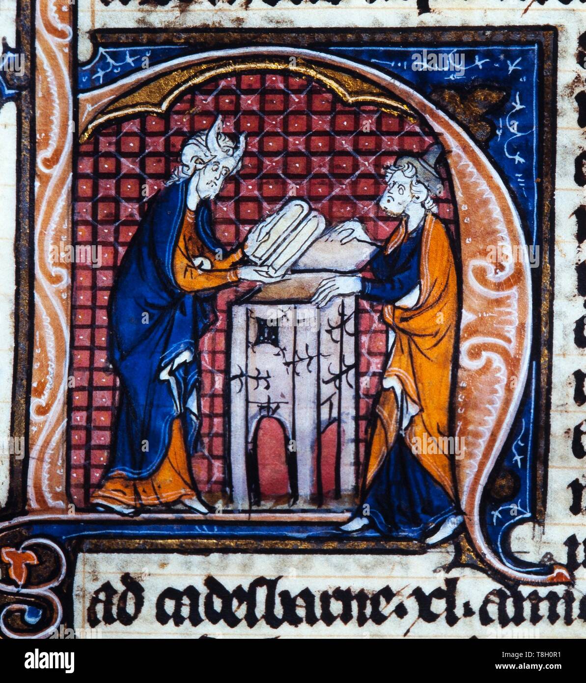 Miniatura, siglo XIV. Museum: Museu Capitular, Girona Stock Photo - Alamy