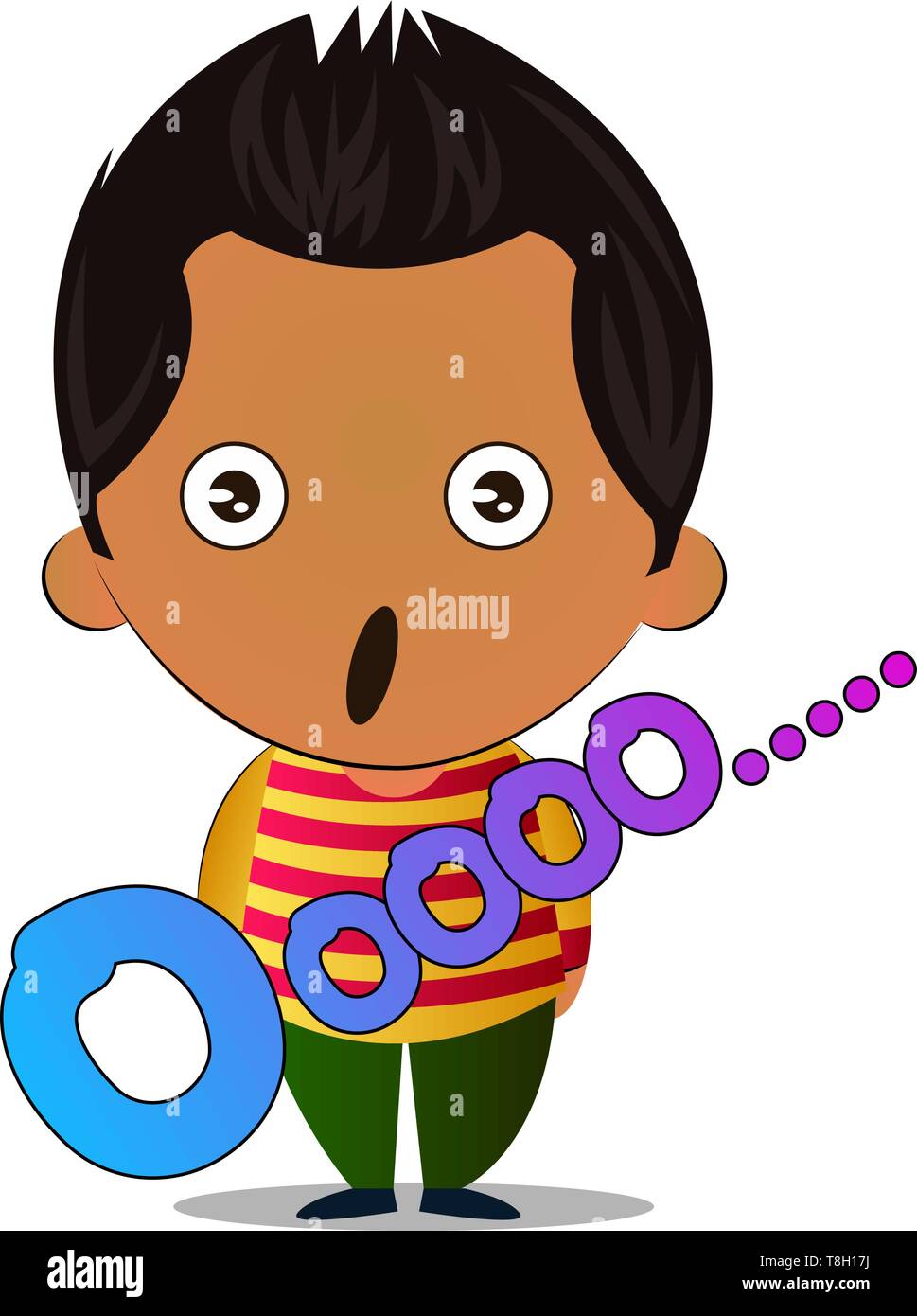 Boy is feeling surprised, illustration, vector on white background ...