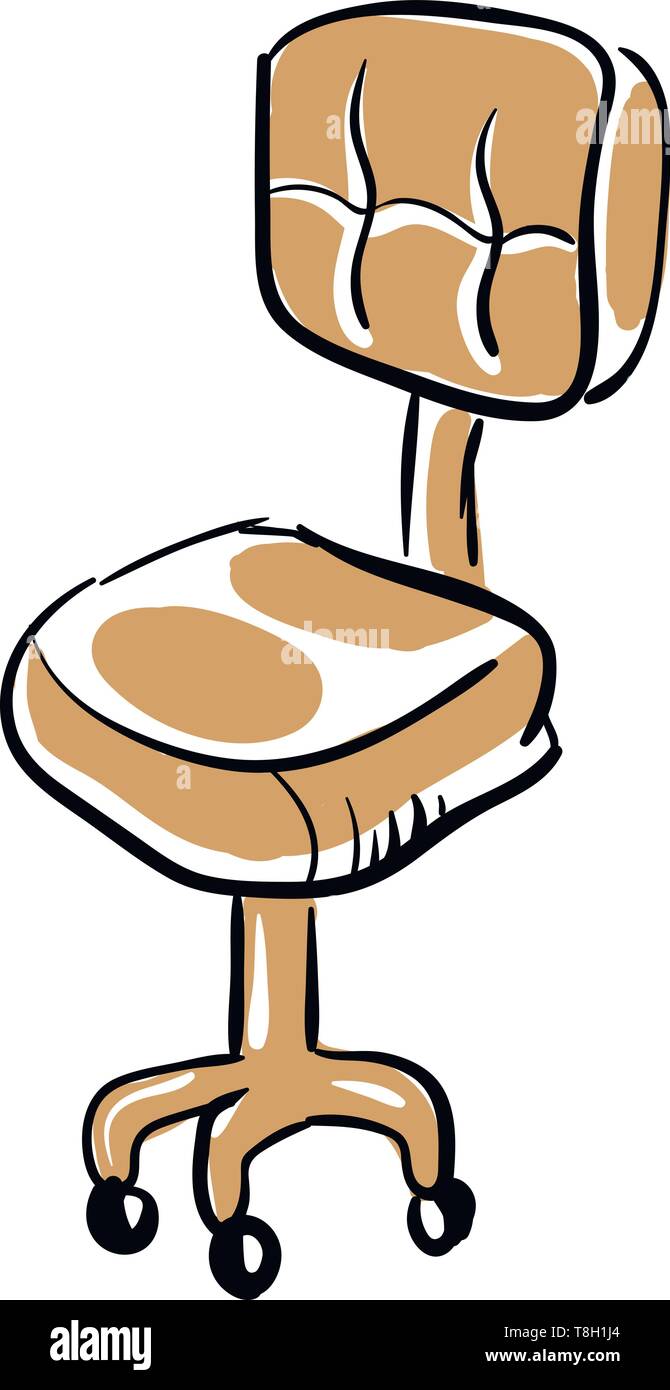 Chair hand drawn design, illustration, vector on white background Stock ...