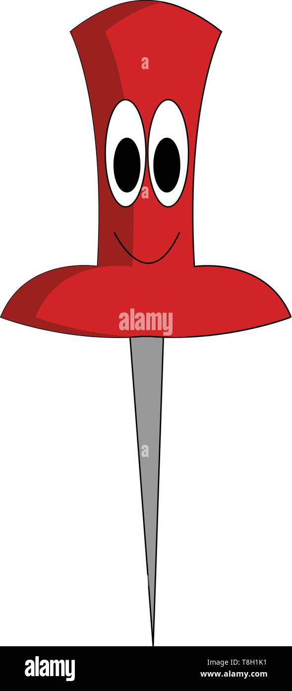 Reminder pin hand drawn design, illustration, vector on white ...