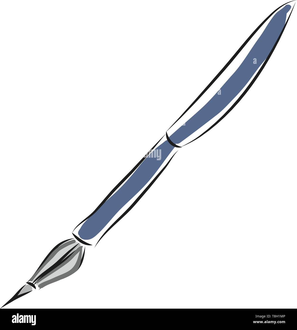 Ink pen hand drawn design, illustration, vector on white background ...