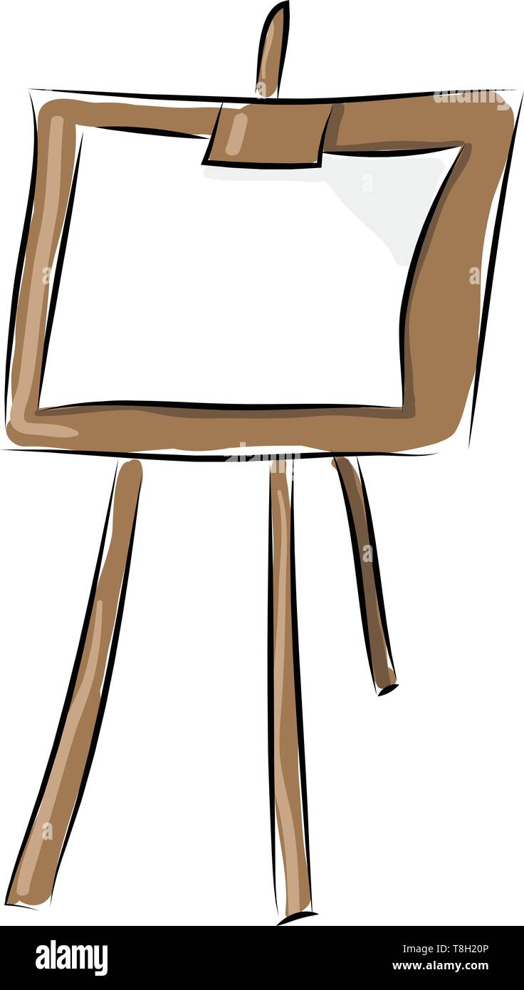 Stand drawing board hand drawn design, illustration, vector on white ...