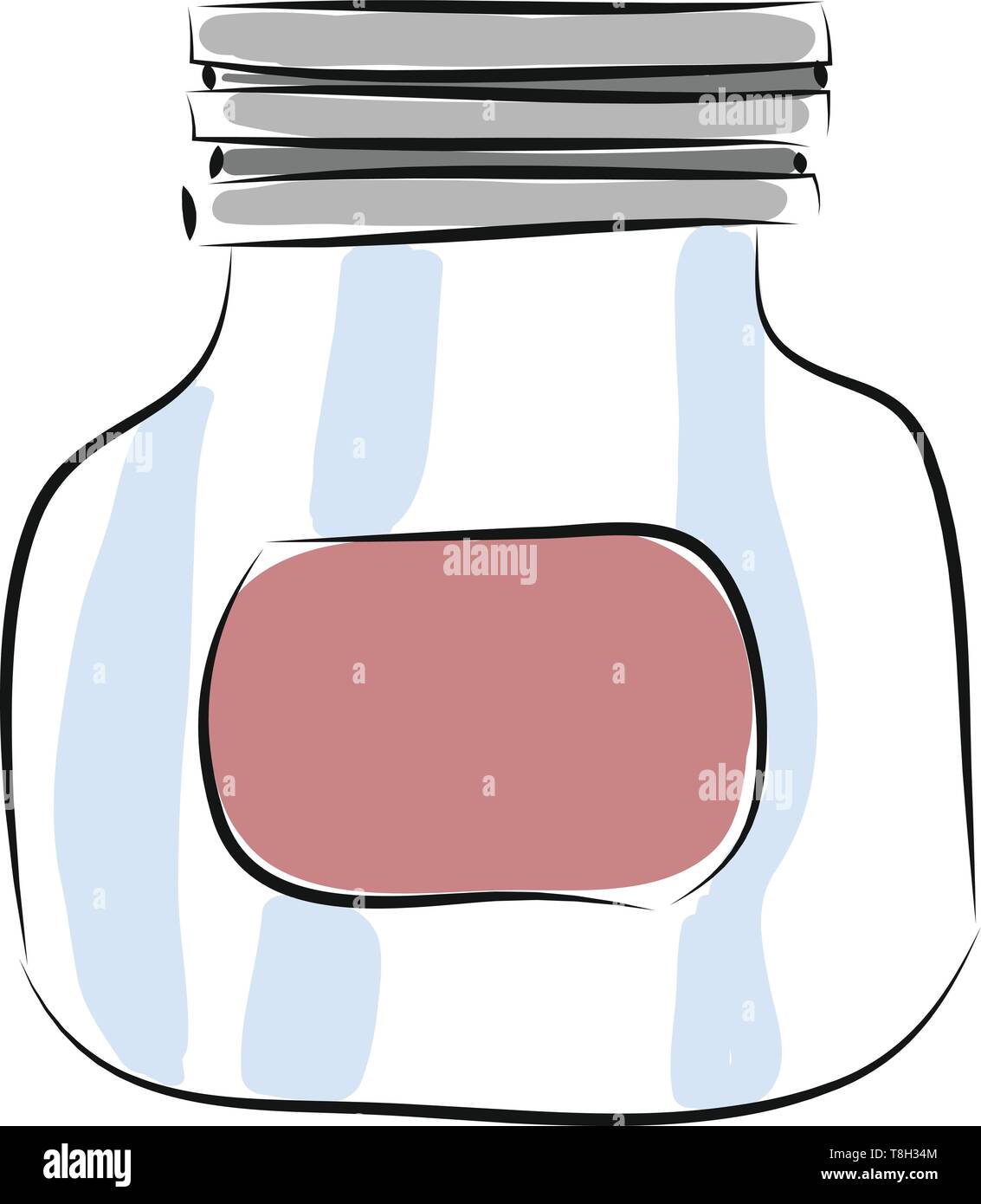 Jar hand drawn design, illustration, vector on white background Stock ...