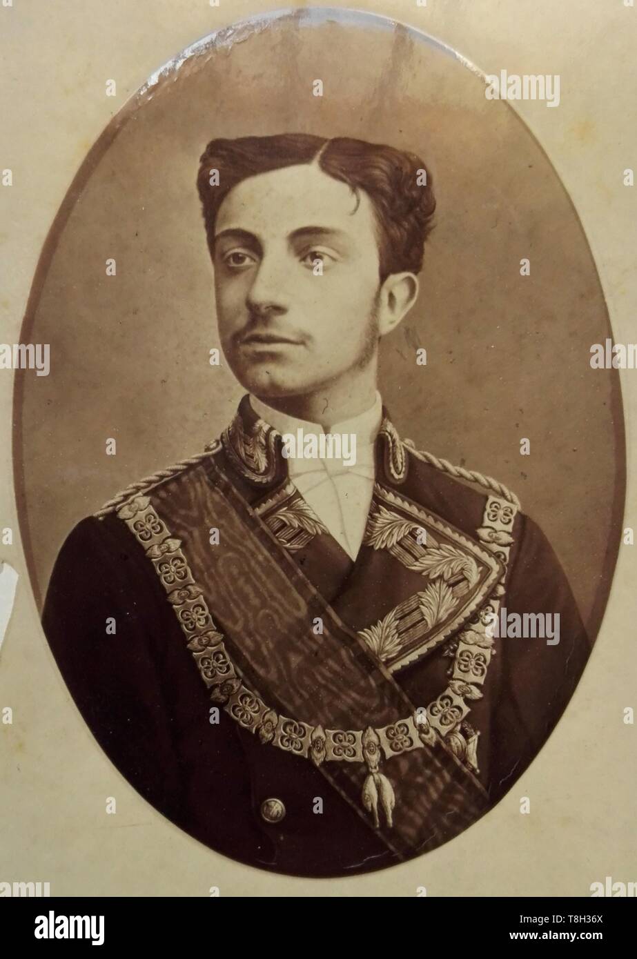 Madrid. Retrato del rey de Alfonso XII Stock Photo - Alamy