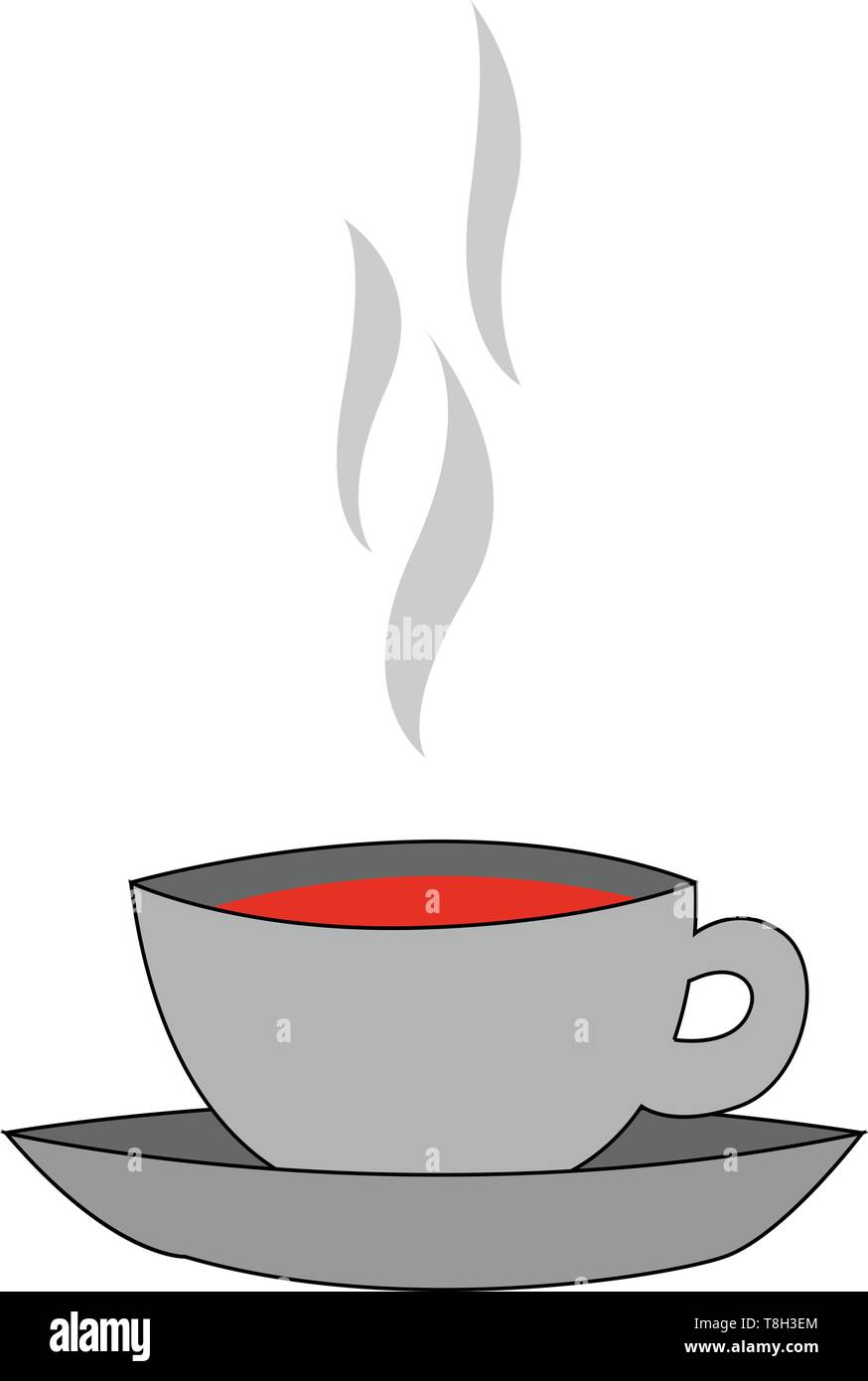Cup of tea, illustration, vector on white background Stock Vector Image ...