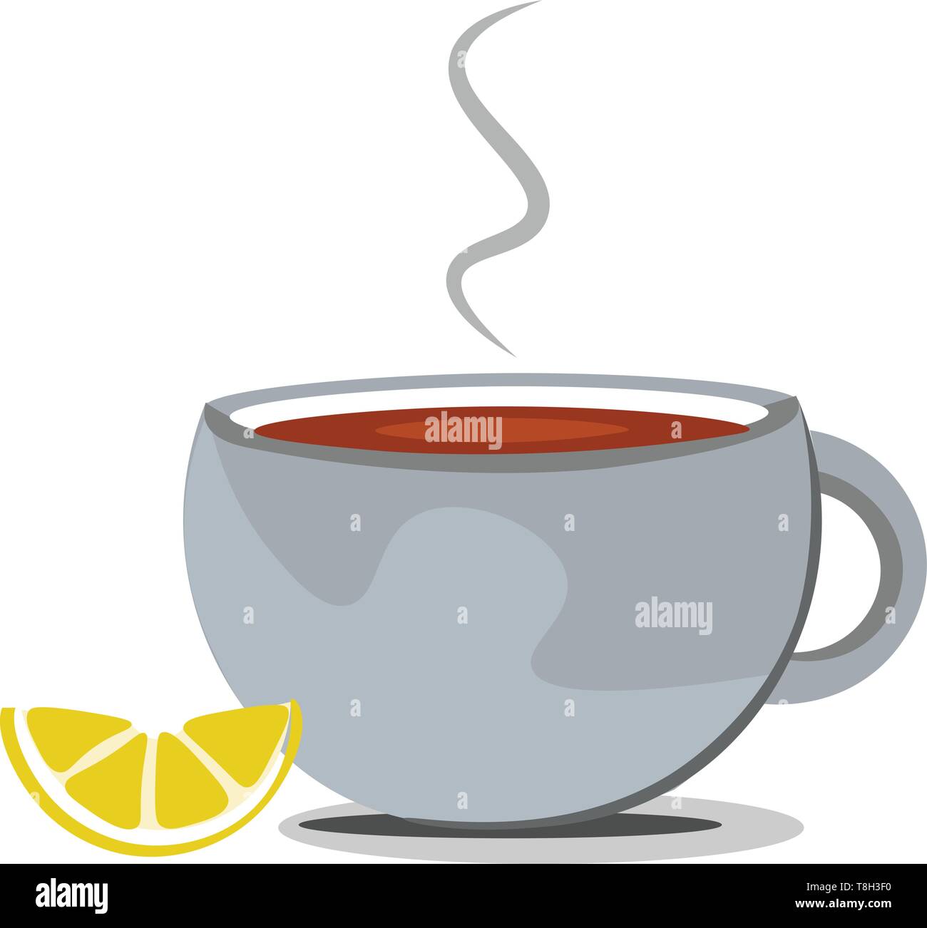 Cup of tea, illustration, vector on white background Stock Vector Image ...