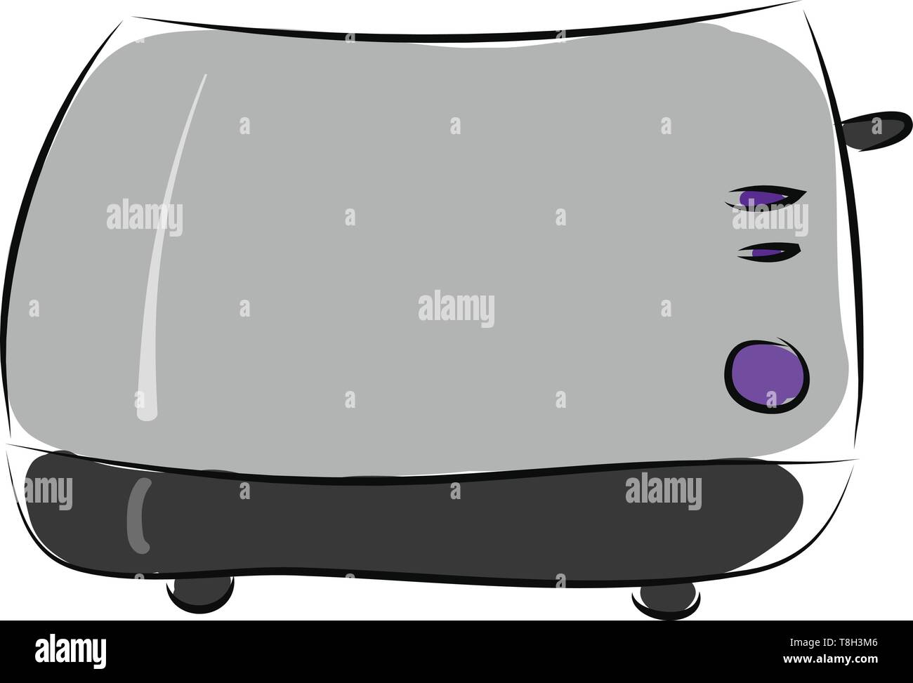 Toaster hand drawn design, illustration, vector on white background ...