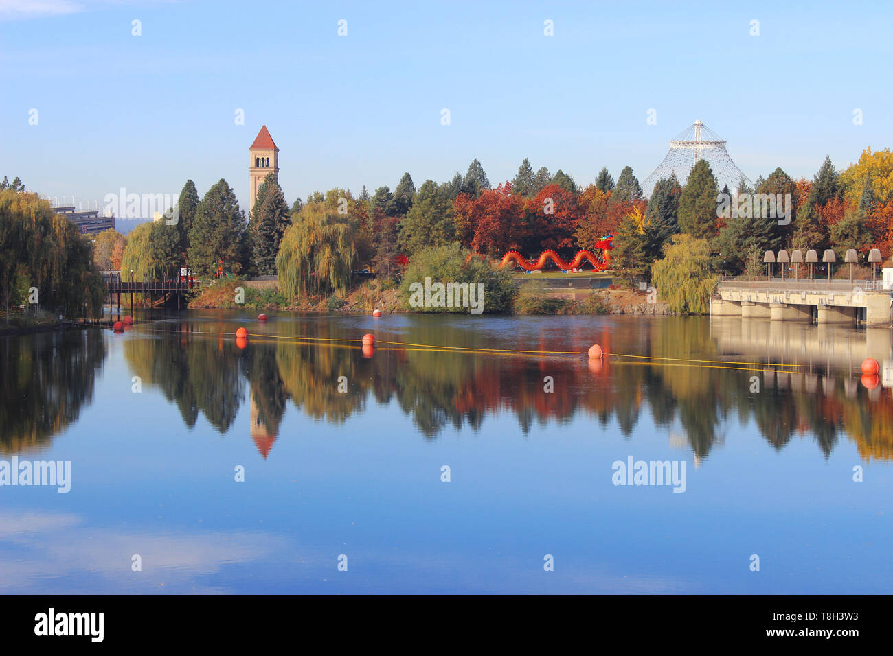 Central overview of Spokane in Washington state Stock Photo - Alamy