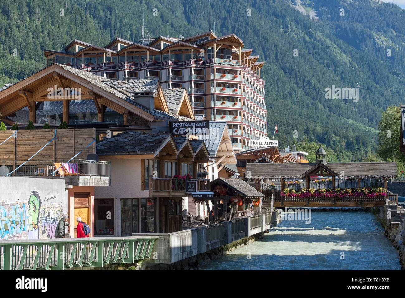 France, Haute Savoie, Mont Blanc Massif, Chamonix Mont Blanc, the docks ...