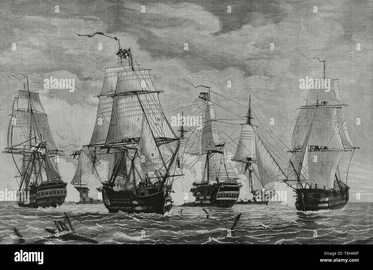 Battle of trafalgar drawing hi-res stock photography and images - Alamy