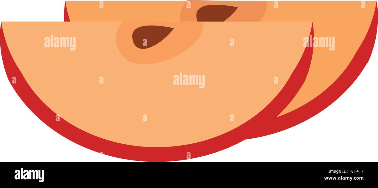 Illustration apple cut in Stock Vector Images - Alamy