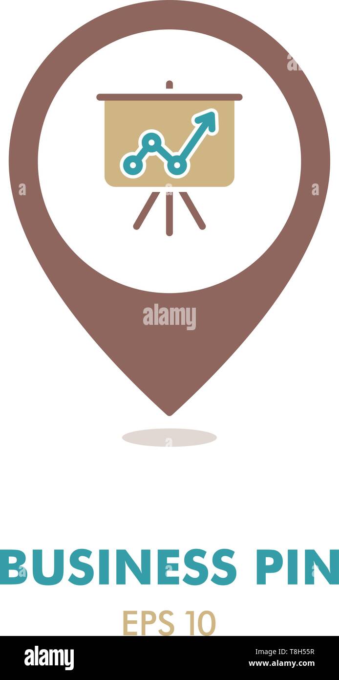 Flip-chart outline pin map icon. Projection screen with a graph ... Flip-chart outline pin map icon. Projection screen with a graph ...