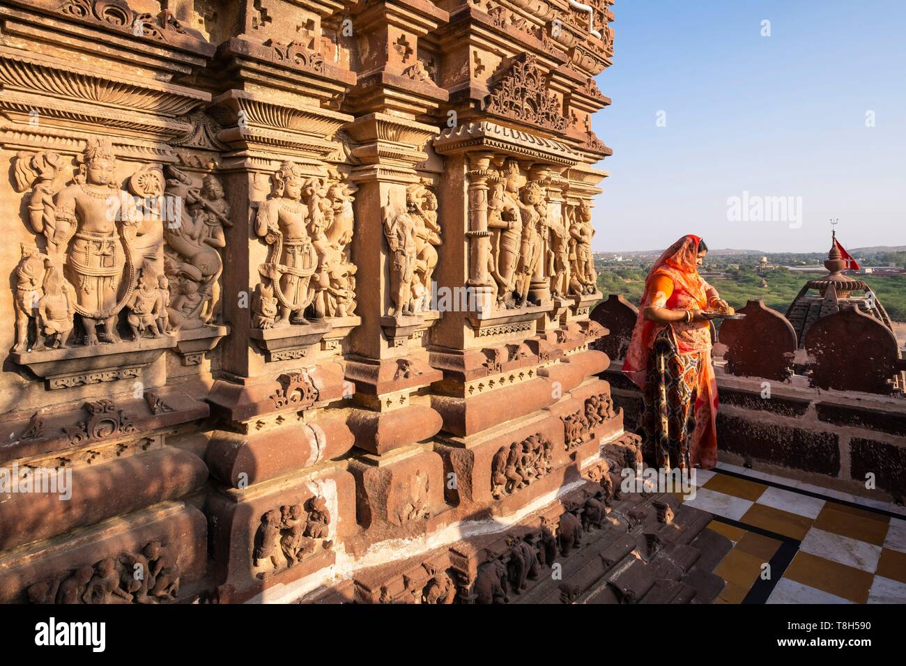 India, Rajasthan, Osiyan (or Osian), gateway to the Thar desert ...