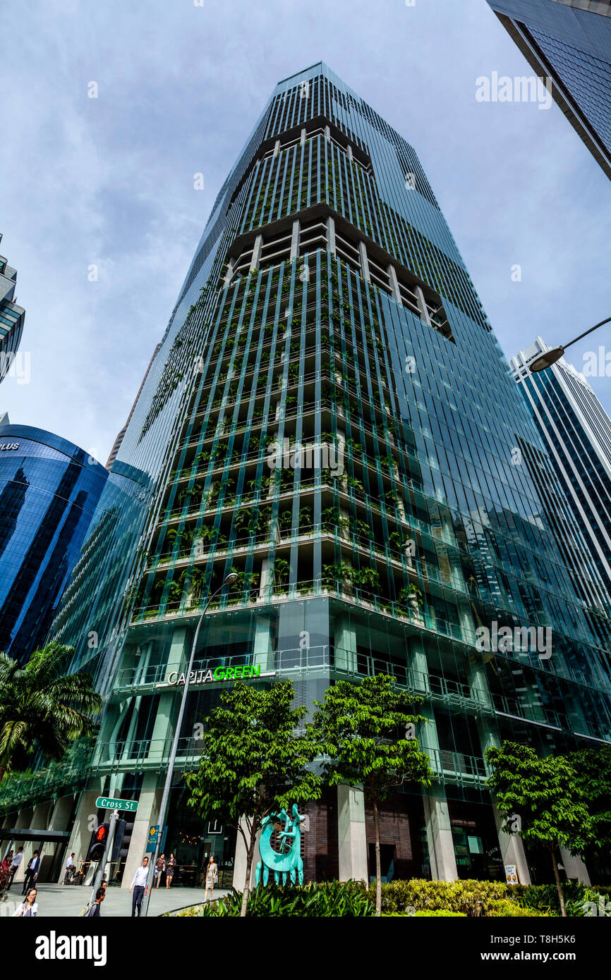The CapitaGreen Office Building, Raffles Place, Singapore, South East ...