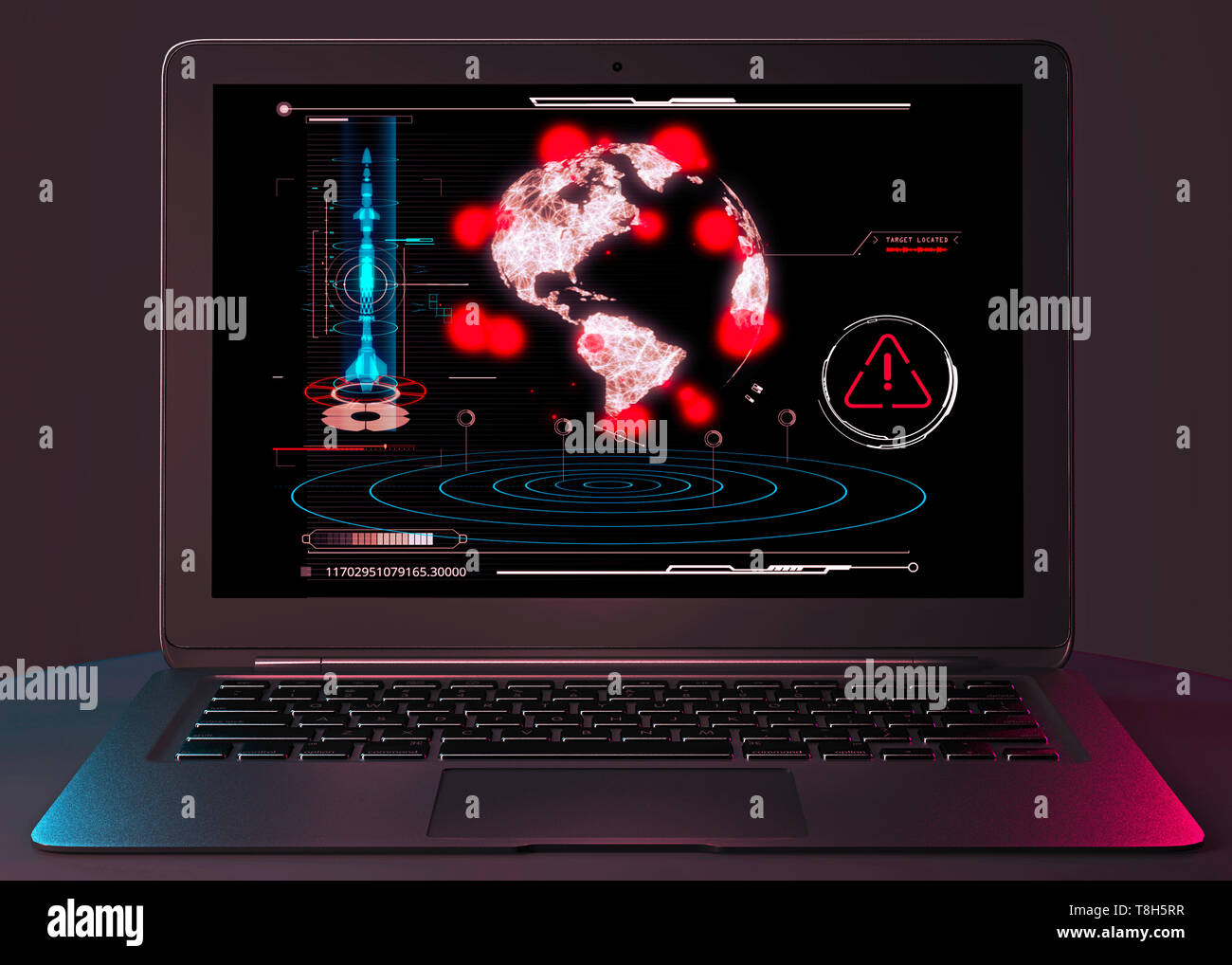 Nuclear attack, missile attack, sabotage, atomic weapons. Explosion of ...