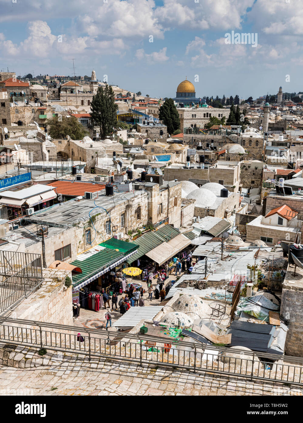 Jerusalem,Israel,27-march-2019:view from a tour on the west wall of ...