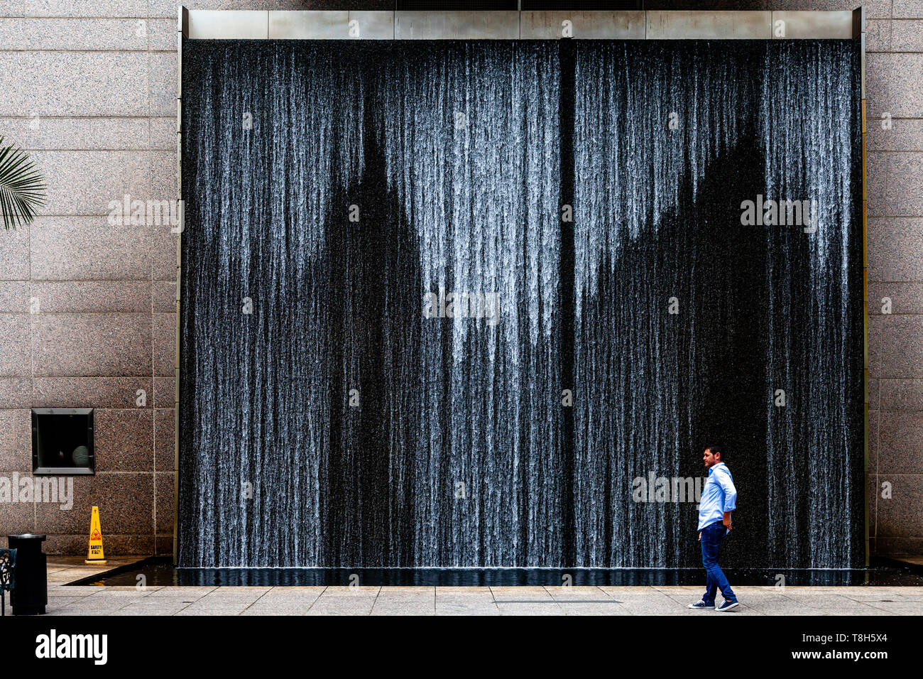 An Office Block Water Feature, Singapore, South East Asia Stock Photo ...