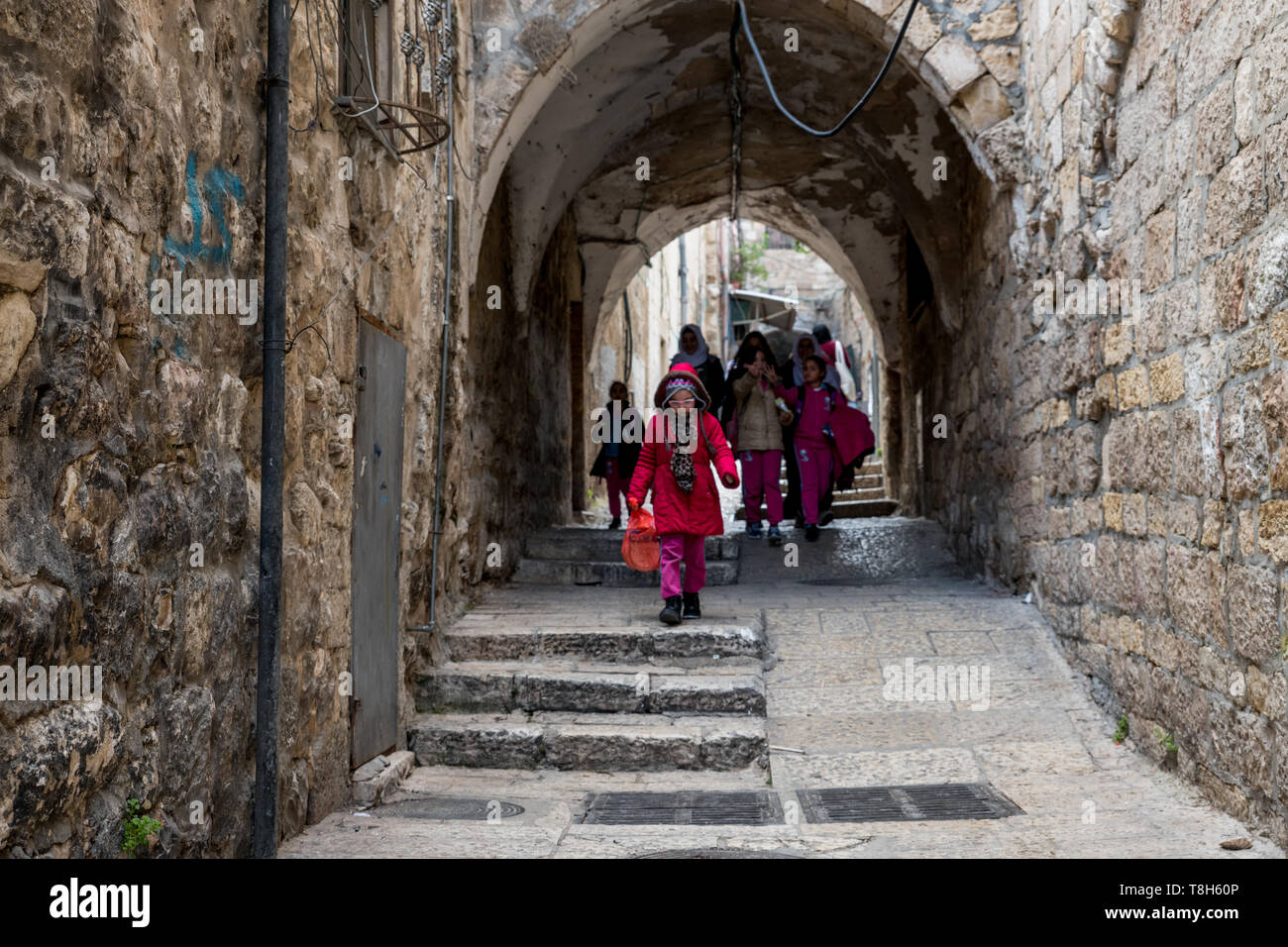 The old city has been divided into four quarters hi-res stock ...
