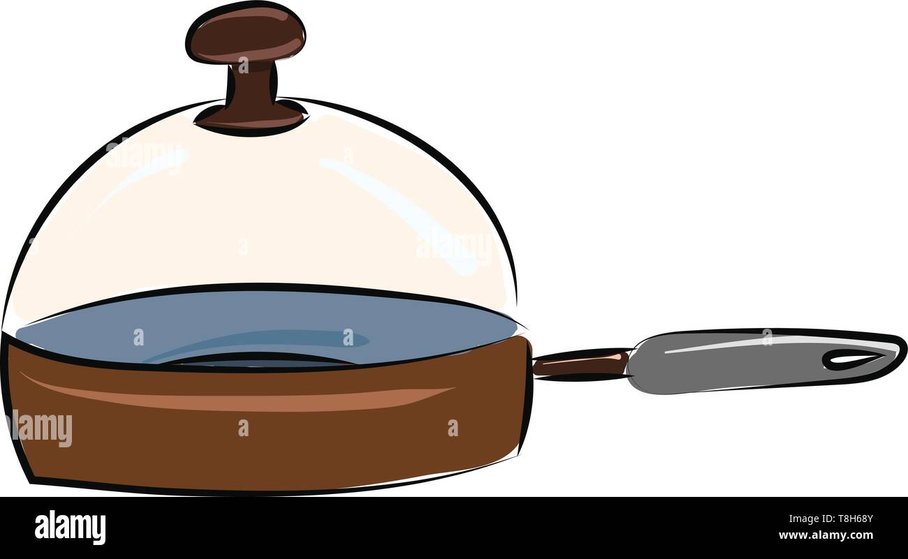A single empty chafing dish which is to be filled , vector, color ...