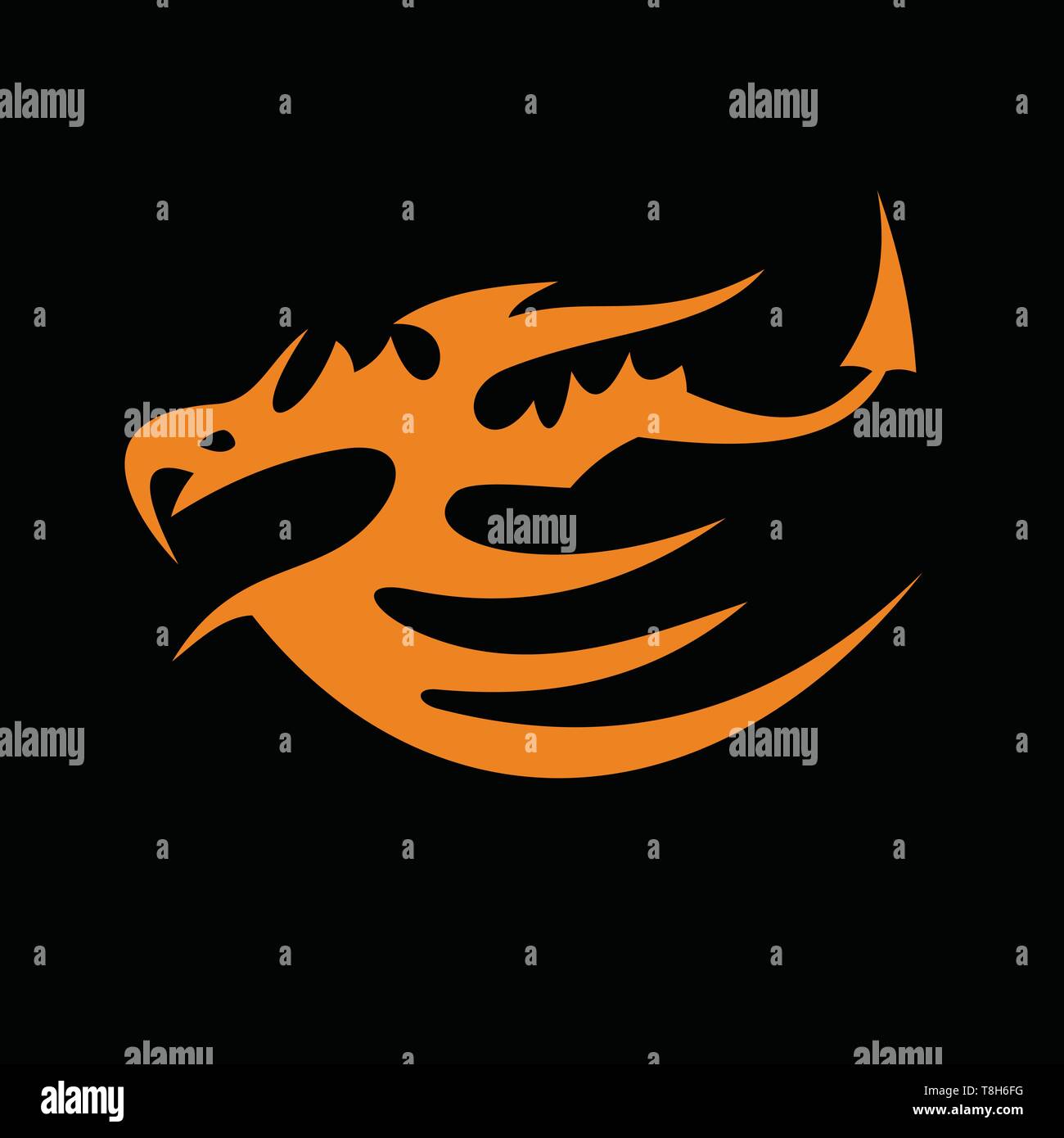 Dragon vectors for tattoo designs, t-shirt designs, logos, symbols ...
