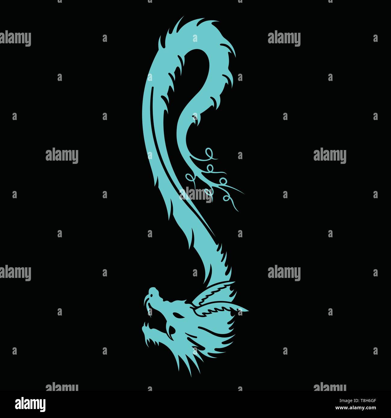 Dragon vectors for tattoo designs, t-shirt designs, logos, symbols ...