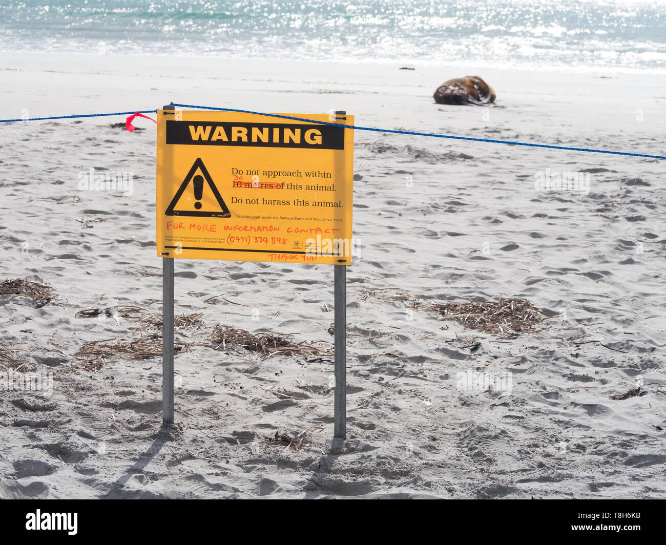 Australian beach warning sign hi-res stock photography and images - Alamy