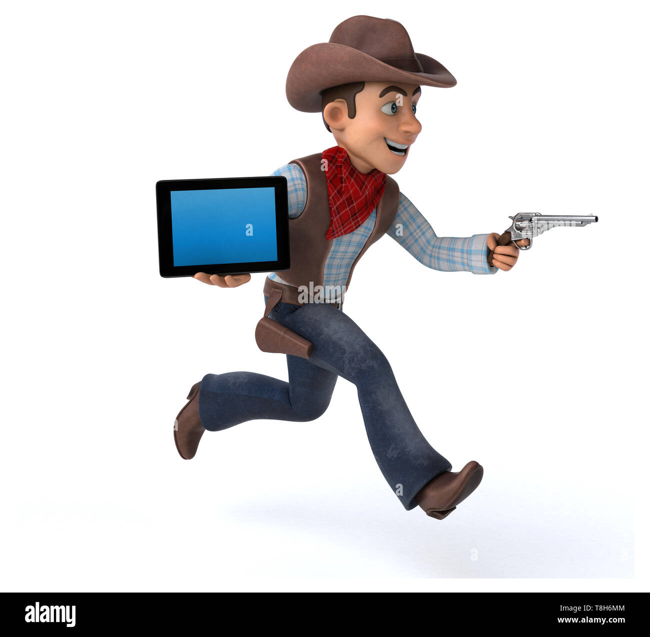 Computer cowboy Cut Out Stock Images & Pictures - Alamy