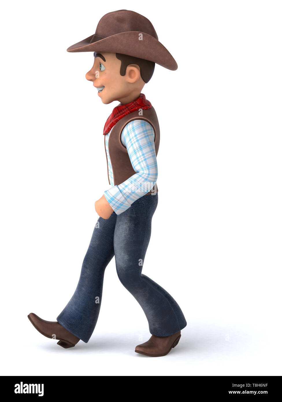 Fun Cowboy - 3D Illustration Stock Photo - Alamy