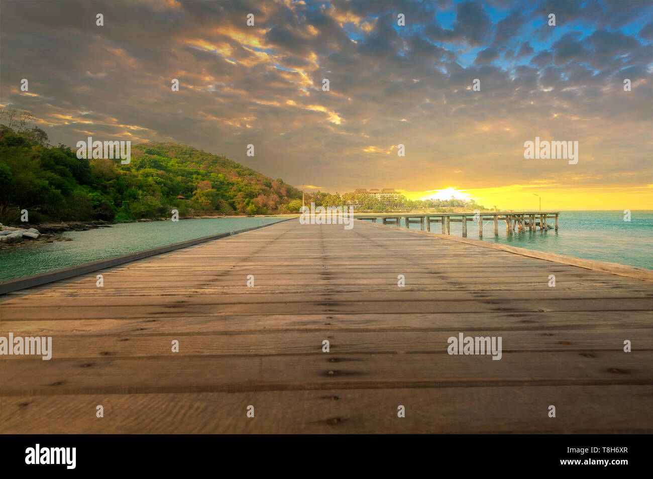 Bridge at sunrise Stock Photo - Alamy