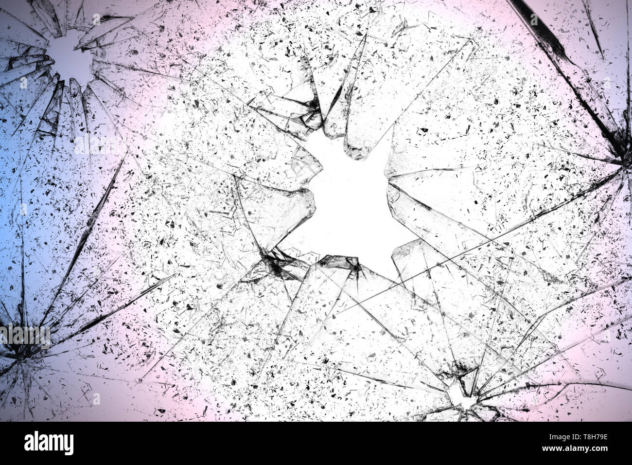 Broken glass texture. Realistic cracked glass effect, concept element Stock Photo - Alamy